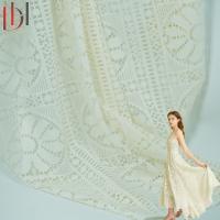 China Custom Breathable Eco-Friendly Lightweight Polyester Jacquard Mesh Knit Fabric For High End Dress Garment for sale