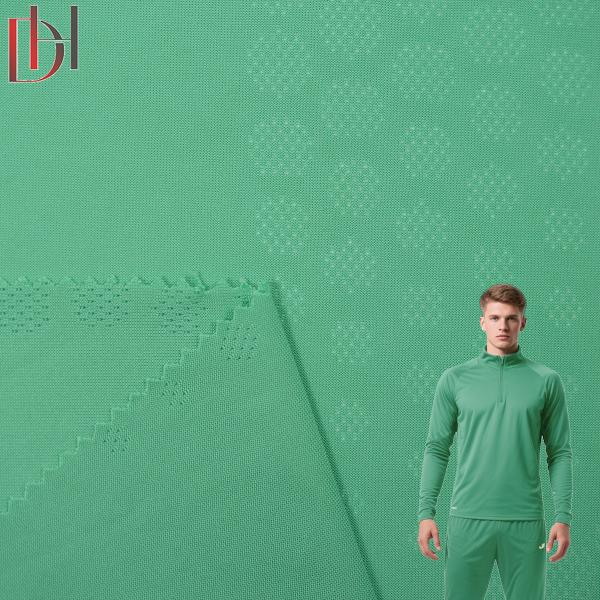 Quality Garment Breathable Knitted Fabric 100% Polyester Textile Jacquard Clothing Fabric for sale