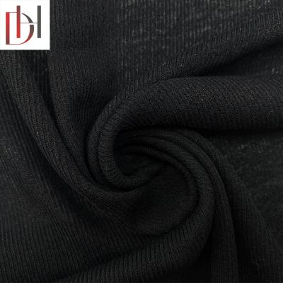 China High Quality Medium Weight 73% Cotton 27% Nylon Breathable Knitted Rib Fabric for sale