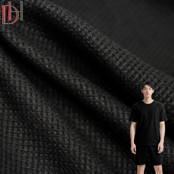 Quality T Shirt Polo Cotton Fabric Clothing 65%Polyester 35% Cotton Waffle Fabric for sale