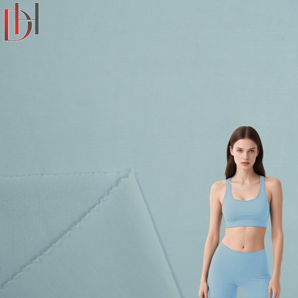 Quality Breathable Eco Friendly Cotton Spandex Fabrics For Yoga Sports Tricot Wicking Garment for sale
