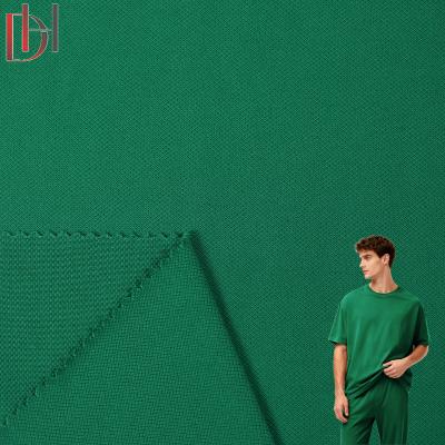 China Wholesale High quality Double Yarn 100% Cotton shirt Polo Rib Jersey Fabric for sale
