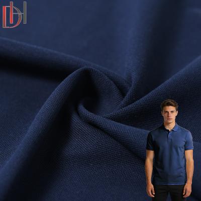 China High Quality Comfortable Breathable Rib Plain Dyed 96% Cotton 4% Spandex Jersey Polo Pearl Fabric for sale