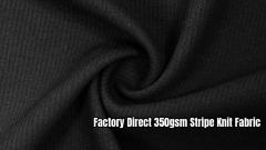 Factory Direct 350gsm Stripe Knit Fabric Cotton Polyester Spandex for Clothing