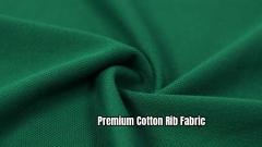 Premium Double Yarn Cotton Rib Fabric for Polo Shirts