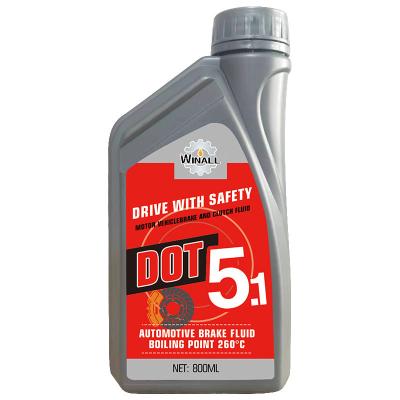 China Custom High Quality Lubricating 800ml Dot 5.1 Brake Fluid for sale
