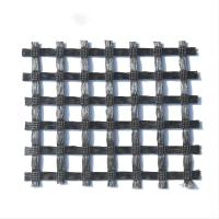 China Polyester Warp Knitted Geogrid Machine Mesh In Pavement Construction for sale