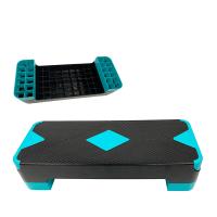 China 68CM Adjustable Aerobic Step Platform For Beginners With 2 Risers for sale