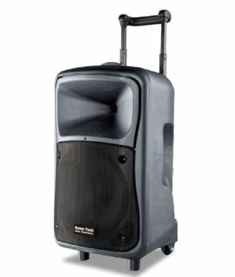 China Outdoor Rechargeable Portable Trolley Speakers Battery Powered with Microphone for sale