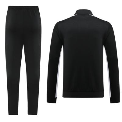 Cina Insieme completo di formazione di addestramento di calcio dello zip di calcio del nero retro di Tracksuits in vendita