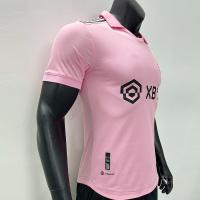 China Pink Durable Breathable Polyester Player Edition Jersey Logo Printing for sale