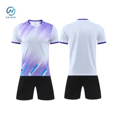 중국 맞춤형 축구 셔츠 XXL 사이즈 호흡성 폴리에스터 뚱뚱한 파란색 스트라이프 팀 경기 및 훈련용 판매용