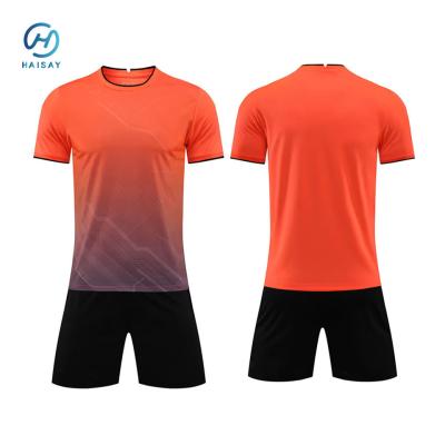 Lichtgewicht ademend voetbaluniformen Volledig sublimatie-ontwerp en rug / blauwe plaatsing voor verbeterd comfort