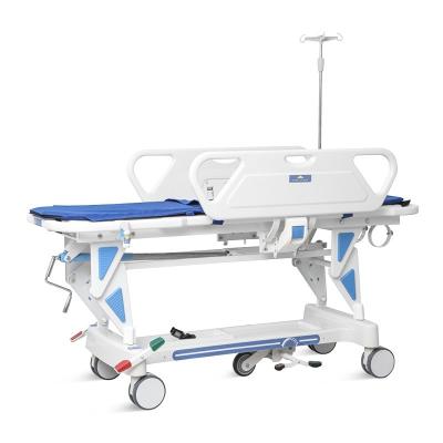 China Popular Design Medical Patient Transport Emergency Transfer Vehicle Moveable Stretcher Rolls Stretcher Trolley Bed for sale