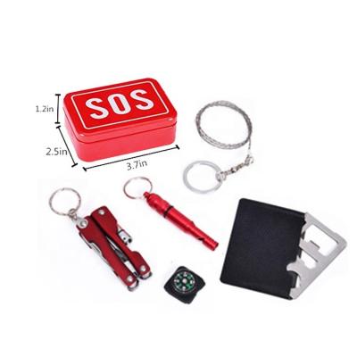 China Travel camping outdoor tractor Tool SOS survival kit with Swiss knife flashlight first aid for sale