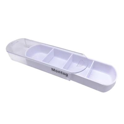 Cina Settimanale 28 Compartimento Pill Storage Pill colore arcobaleno 7 giorni Portatore cassetto a forma di custodia di medicina plastica in vendita