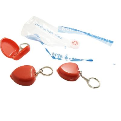 China Heart shape first aid shield  Promotional gift  Cardiopulmonary  CPR in heart shape plastic box for sale