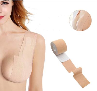 China Amazon Hot Sell Elastic invisible Breast Lift Tape simple bra boob tape Waterproof Adhesive Breast Instantly Lift Up Boob Tape for sale