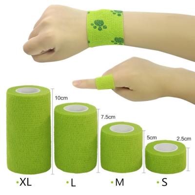 China Colorful Sport Athletic Elastic Bandage Self Adhesive Wrap Tape Ankle Knee Arthrosis Cheap child pet cohesive bandage tape for sale