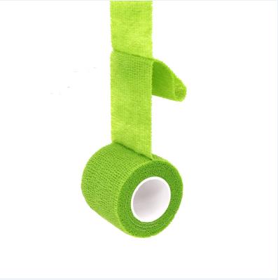China Child Pet sports hand tear able self-adhesive bandage  wholesale puppy dog Cohesive bandage tape green blue bandages for sale