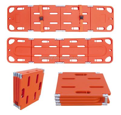 China 2016 saferlife PE material plastic 4 folding spine board stretcher ambulance stretcher with good price for sale