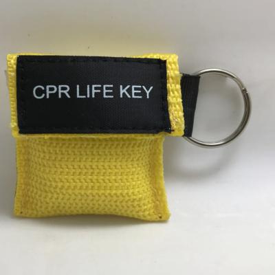 China Mini Cpr Barrier Mask Keychain Face Shield Nylon Bag Mouth To Mouth Personalized 20x30cm for sale