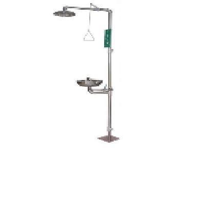 China polished stainless steel Laboratory Emergency Shower Eye Washer eyewash station for sale