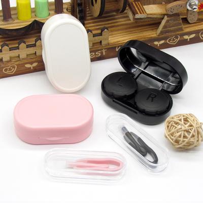 China colored contact lens case mini cute contact lens case with mirror for sale