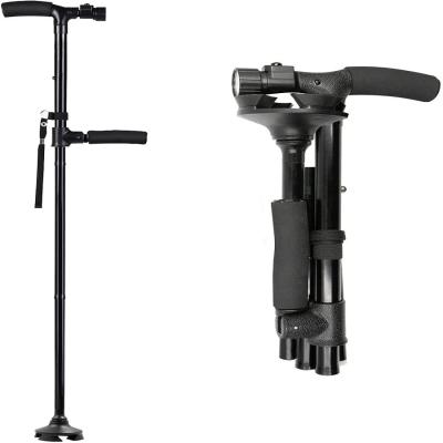 China 2016 wholesale folding cane free adjustable walking cane with LED light for sale