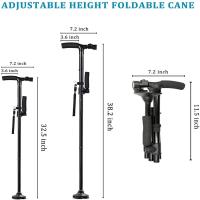 China 2016 wholesale folding cane free adjustable walking cane with LED light for sale