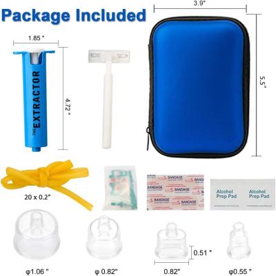 China Portable EVA First Aid Kit with Zipper Closure and Four Extraction Cup Sizes for Snake Bites and Bee Stings for sale