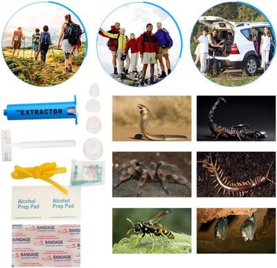 China Portable EVA First Aid Kit with Zipper Closure and Four Extraction Cup Sizes for Snake Bites and Bee Stings for sale