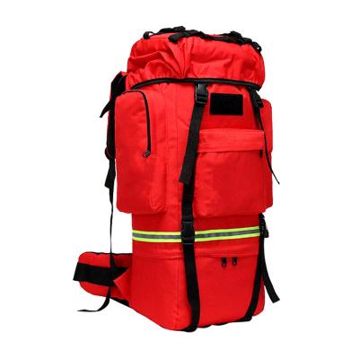 China Large-Capacity Flame Retardant Outdoor Backpack with Polyester Material for Emergency Rescue and Disaster Prevention for sale