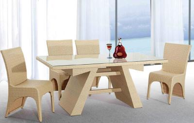 China Outdoor furniture wicker dinning table -9115 for sale