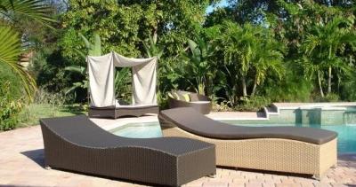 China Outdoor rattan chaise lounge chair-16070 for sale