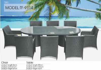 China Outdoor furniture wicker dinning table--9114 for sale