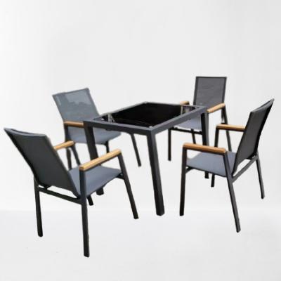China Aluminum square outdoor table and chair set UV resist beach table garden hotel resort outdoor table---6304 for sale