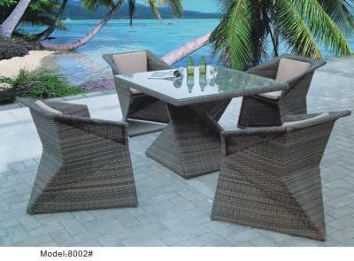 China 5-piece PE wicker rattan outdoor patio dining set-8002 for sale