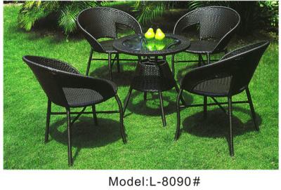 China Backyard wicker rattan 4 chairs set-8090 for sale