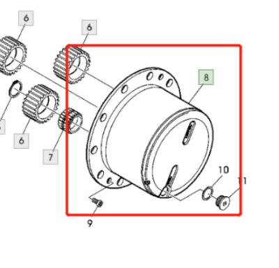 China L171156  Planet Pinion Carrier fits for JD tractor models: 6100D, 6120, 6120L, 6130, 6215, 6225, 6230, 6320 for sale