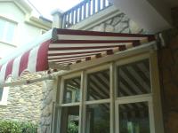 China Retractable Fully Open Sunshade Awning 2x1.5m Polyester PU Coated Windproof Level 9 for sale