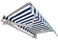 China Retractable Fully Open Sunshade Awning 2x1.5m Polyester PU Coated Windproof Level 9 for sale