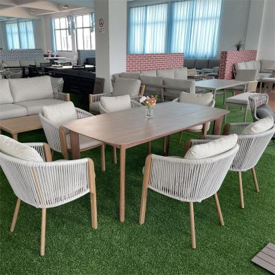 Cina Mobili da giardino per l'aria aperta Set divano in rattan in alluminio Set divano per il tempo libero Tavolo da tè Set da cena in vendita