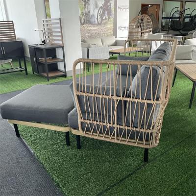 Cina Moderno mobili da giardino in alluminio Bistro Rattan Divano Set per cena di lusso Set in vendita
