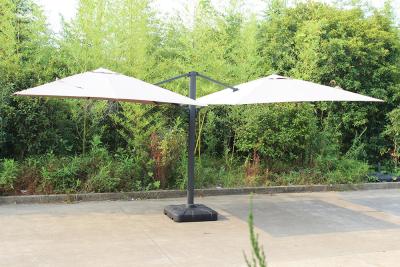 Cina Parasole da giardino a doppio tetto per mobili da esterno 3m Disegno economico in vendita