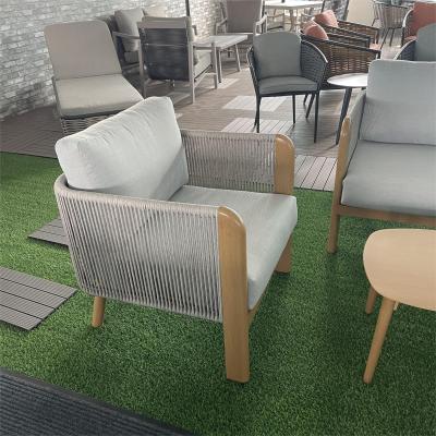 Cina Mobili da giardino in alluminio per esterni Divano di rotino Set con set Bistro Teapoy di lusso in vendita