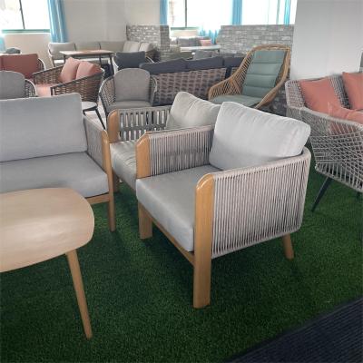 Cina Mobili da giardino in alluminio per esterni Divano di rotino Set con set Bistro Teapoy di lusso in vendita