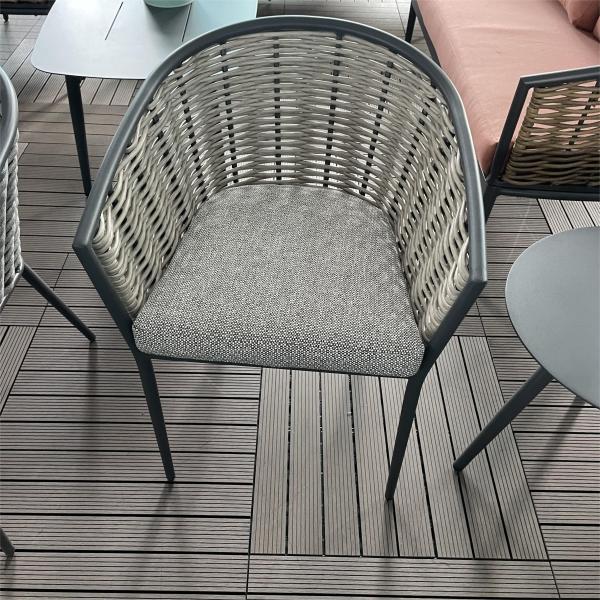 Quality Outdoor Garden Set Aluminum Rattan Sofa Set Luxury Table Teapoy Bistro Set for sale