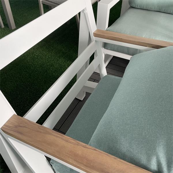 Quality Outdoor Garden Furniture Aluminum Rattan Sofa Set for Luxury Table Teapoy Bistro for sale