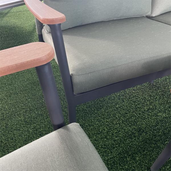 Quality Customized Color Aluminum Rattan Sofa Set Luxury Table Bistro Set for Gargen for sale